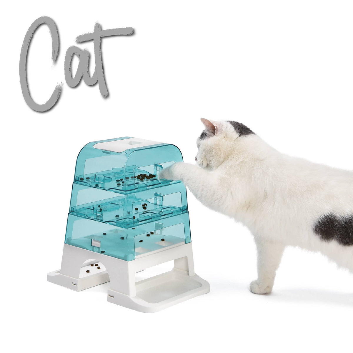 Cat Enrichment Tower – Three-Tier Foraging & Slow Feeder Toy – Pet ...